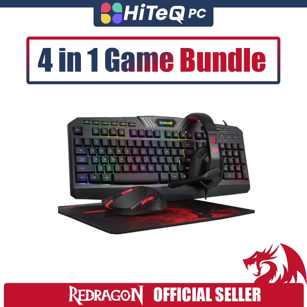HiteqPC | RED DRAGON RD (S101-BA-2) 4IN1 COMBO GAMING MOUSE, KEYBOARD ...