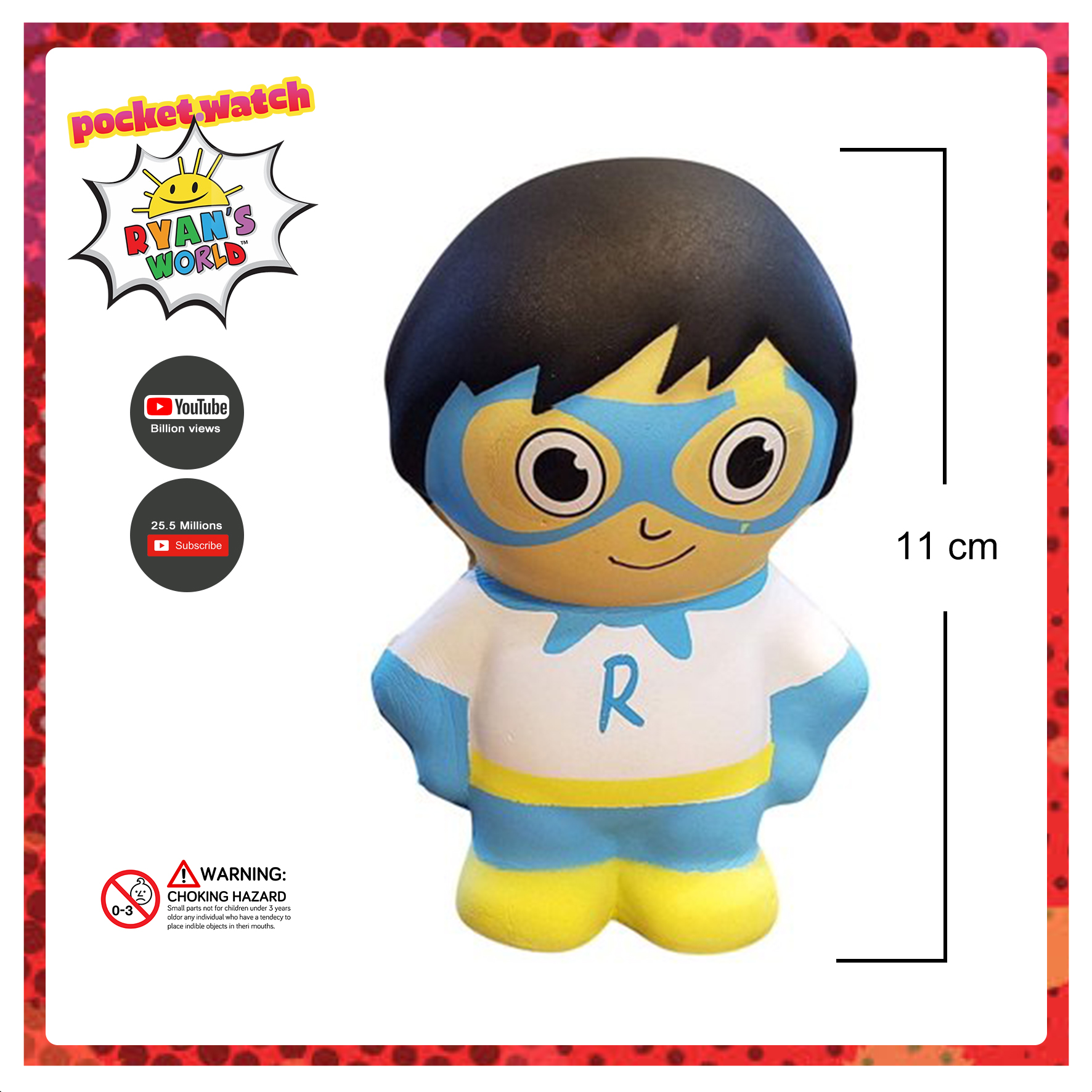 RYAN'S WOLRD Mega Superhero Ryan with Blue Mask Titan Soft & Slow Rise ...