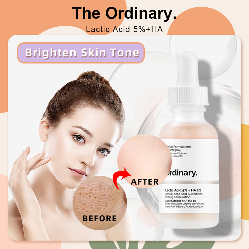 The Ordinary Lactic Acid 5% + HA serum face essence milder exfoliator ...