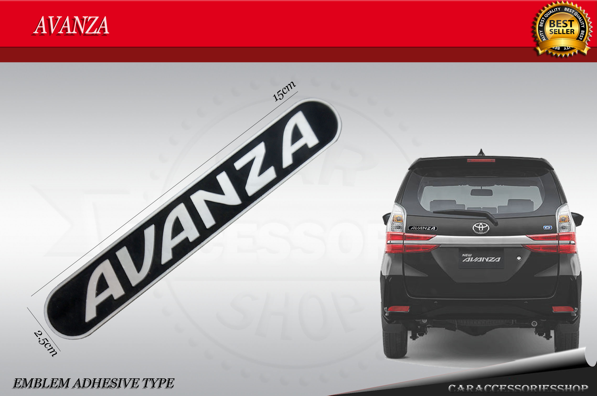 TOYOTA AVANZA EMBLEM ADHESIVE TYPE METAL | Lazada PH
