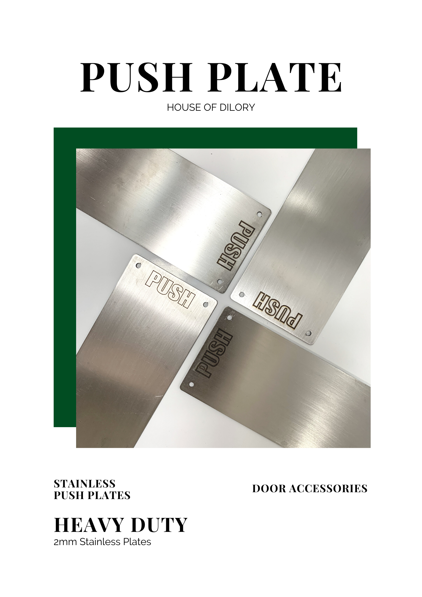 Push Plates - Door Accessories - Stainless Push Plate | Lazada PH