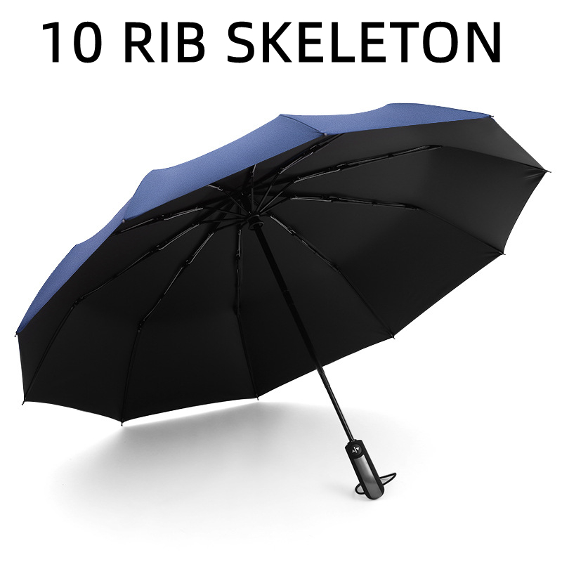 10ribs automatic umbrella wind-resistant large-reinforced folding ...