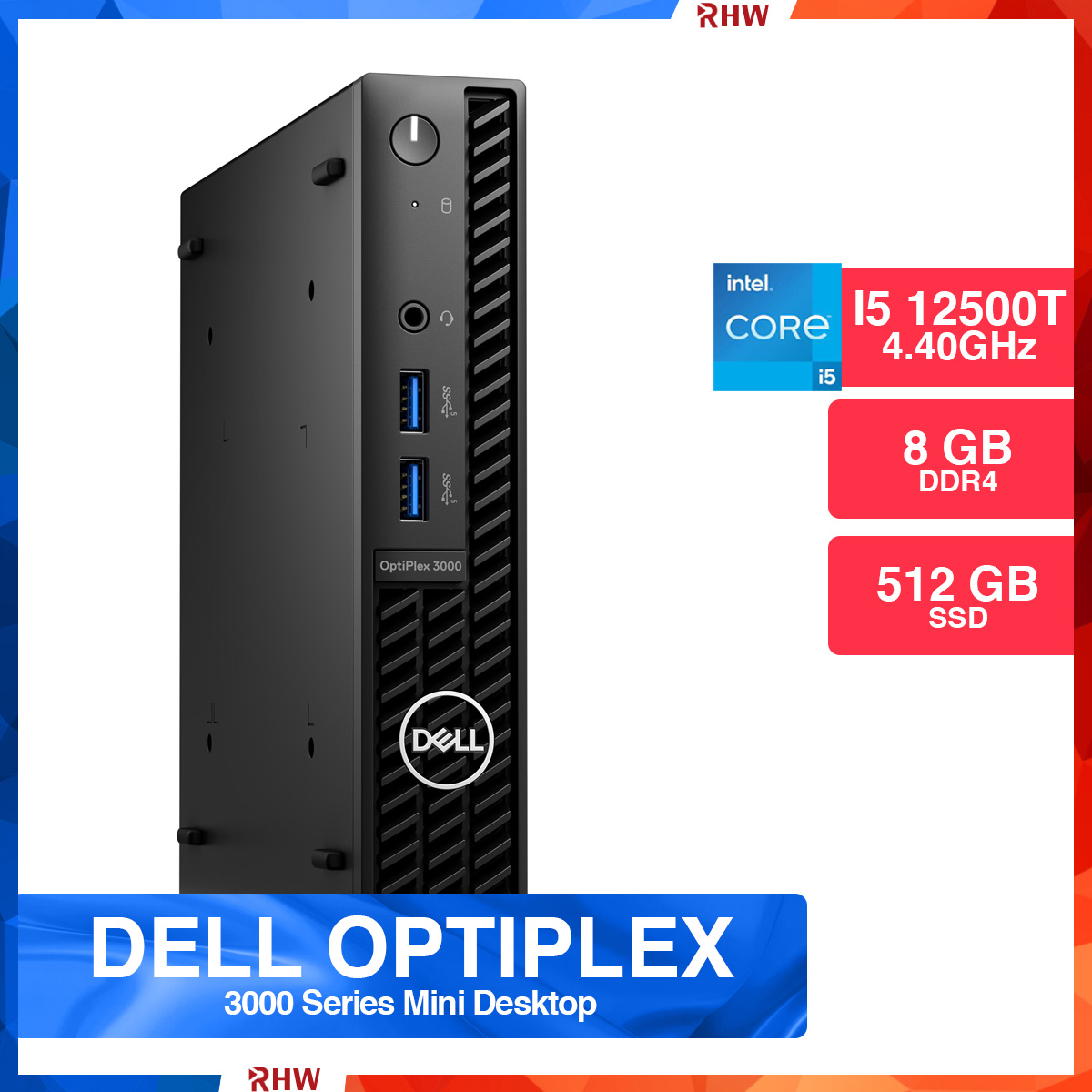 Intel Core i5-12500T│Dell Optiplex 3090 MFF│8GB RAM│512GB SSD│12th ...