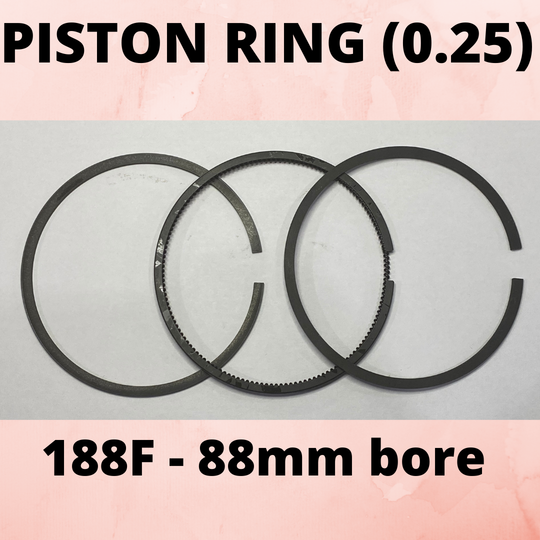 Piston Ring Assy (0.25) for Air-cooled Diesel Engine 188F (14hp ...