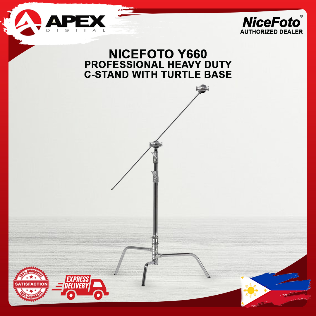 NICEFOTO Y660 PROFESSIONAL HEAVY DUTY C-STAND STAND WITH TURTLE BASE | Lazada PH