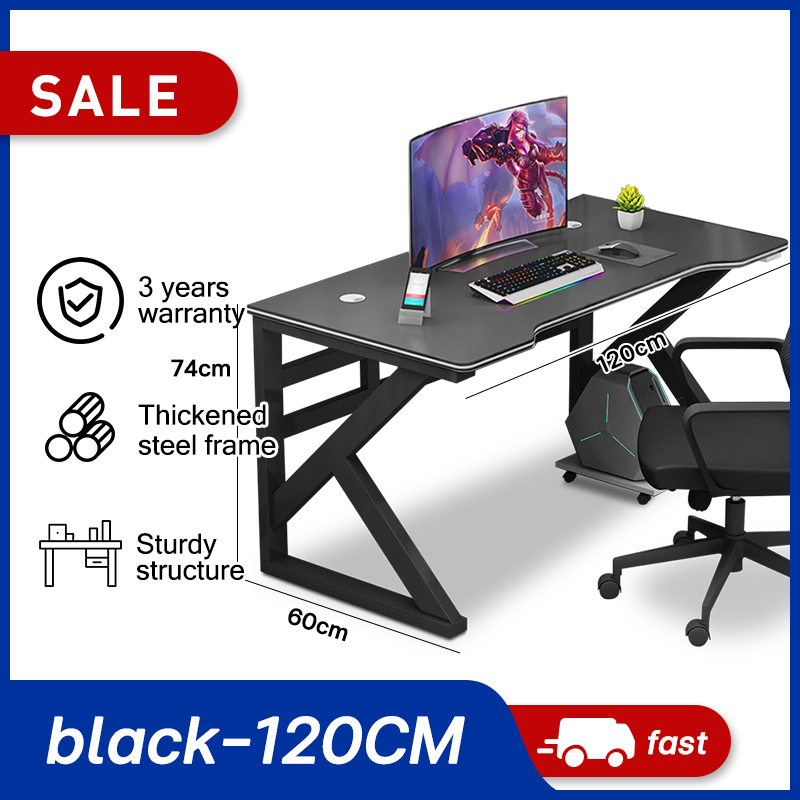 JMS computer table study desk office with drawer laptop gaming table ...