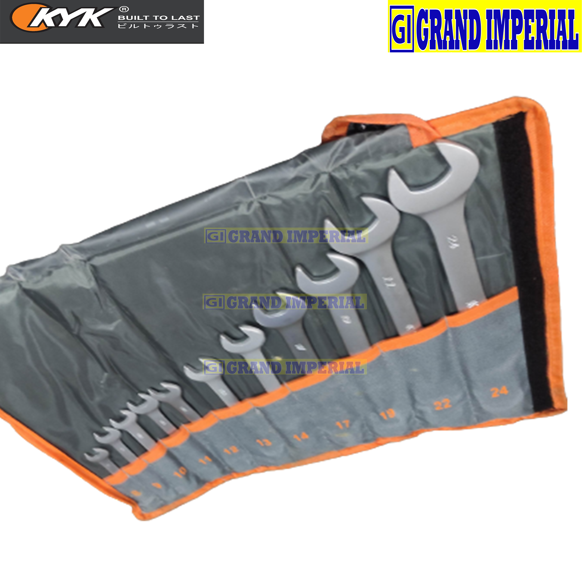 KYK Combination Wrench 8 to 24mm 11 Pieces Elliptical KECW-824C Grand ...