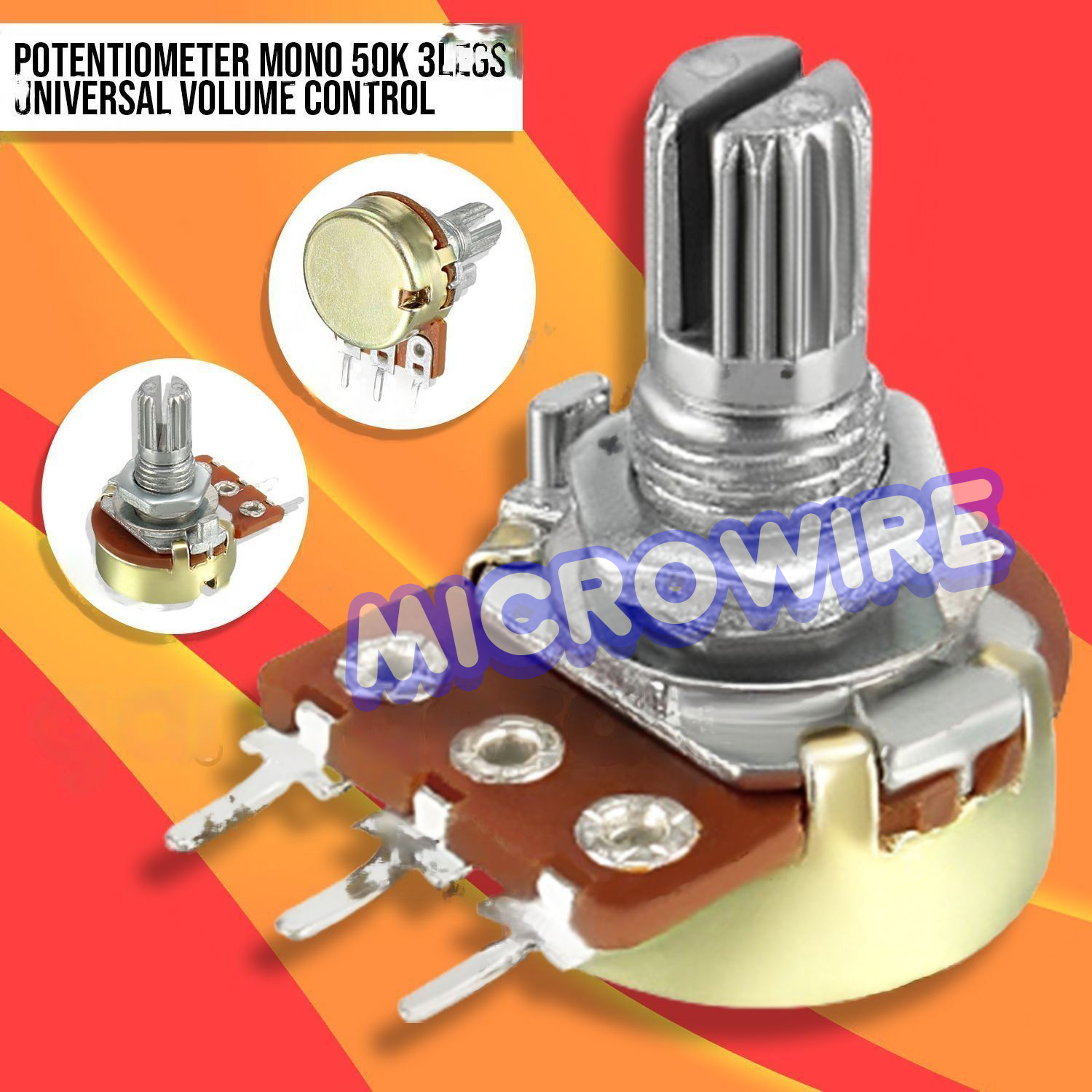 Potentiometer Mono 50k 3legs Universal Volume Control | Lazada PH