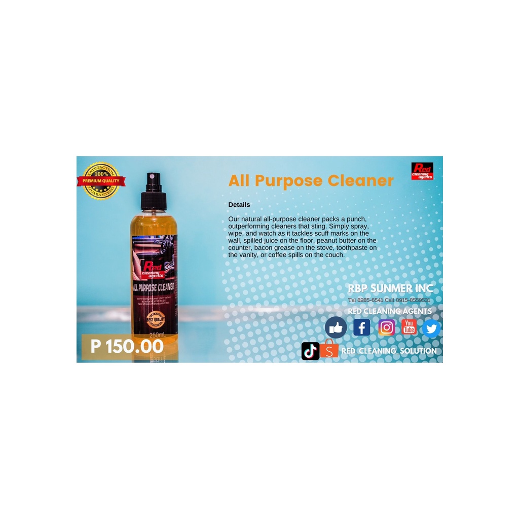 All Purpose Cleaner (250 ml) (Red Cleaning Agents) | Lazada PH