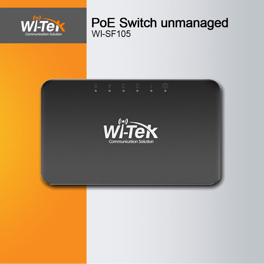 Wi-Tek WI-SF105 5X100Mbps Ethernet Switch with plastic case | Witek by ...