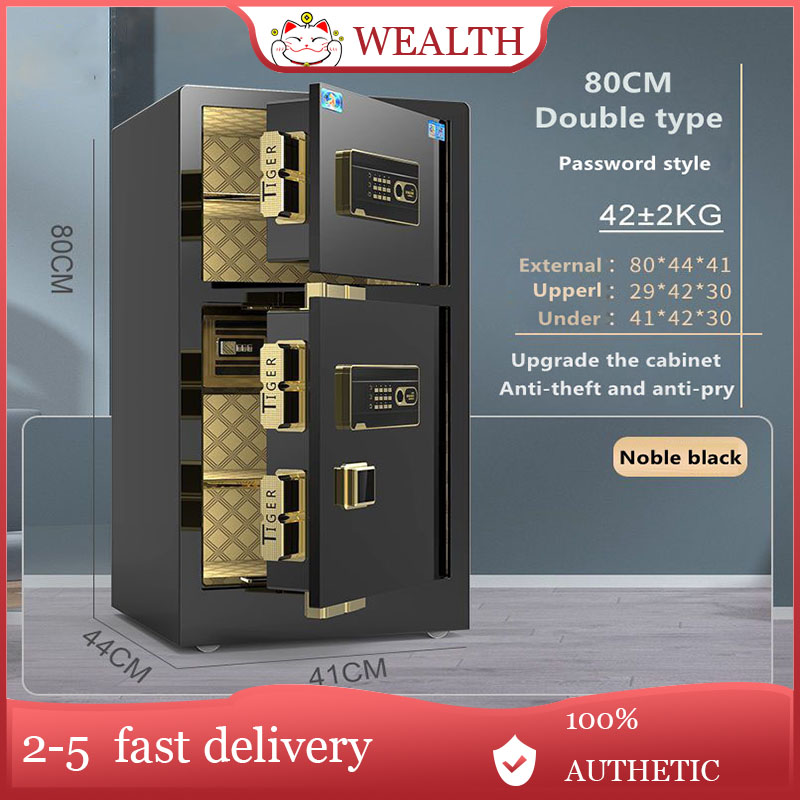 【1 Year Warranty】Safe Box Vault Money Documents Fire Proof Black Big ...