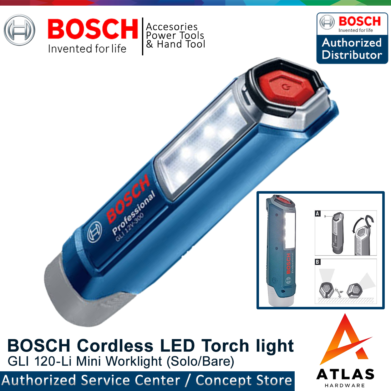 BOSCH GLI 120-LI LED Torch ( Solo or Bare ) | Lazada PH