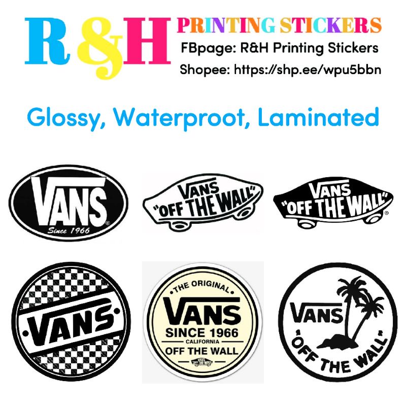 Vans logo sticker, 6pcs | Lazada PH