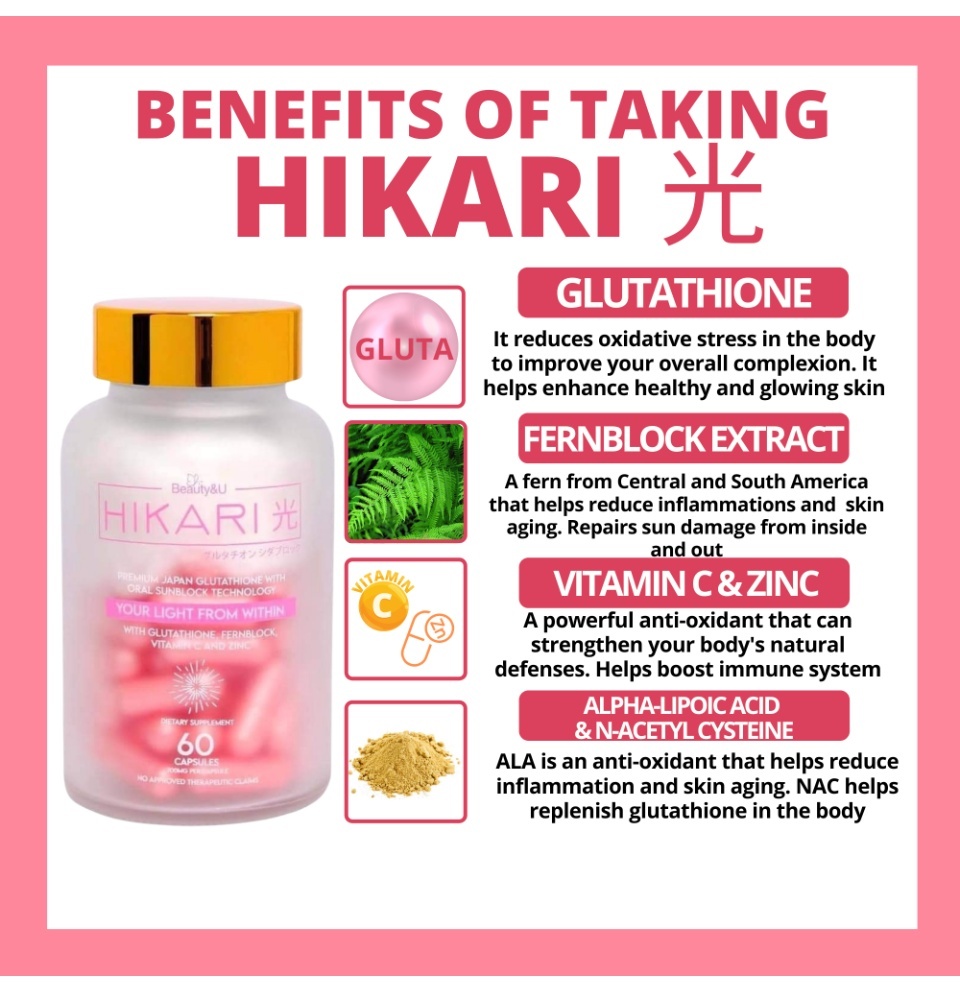 Hikari Ultra Glutathione Capsule Original with Collagen Whitening ...