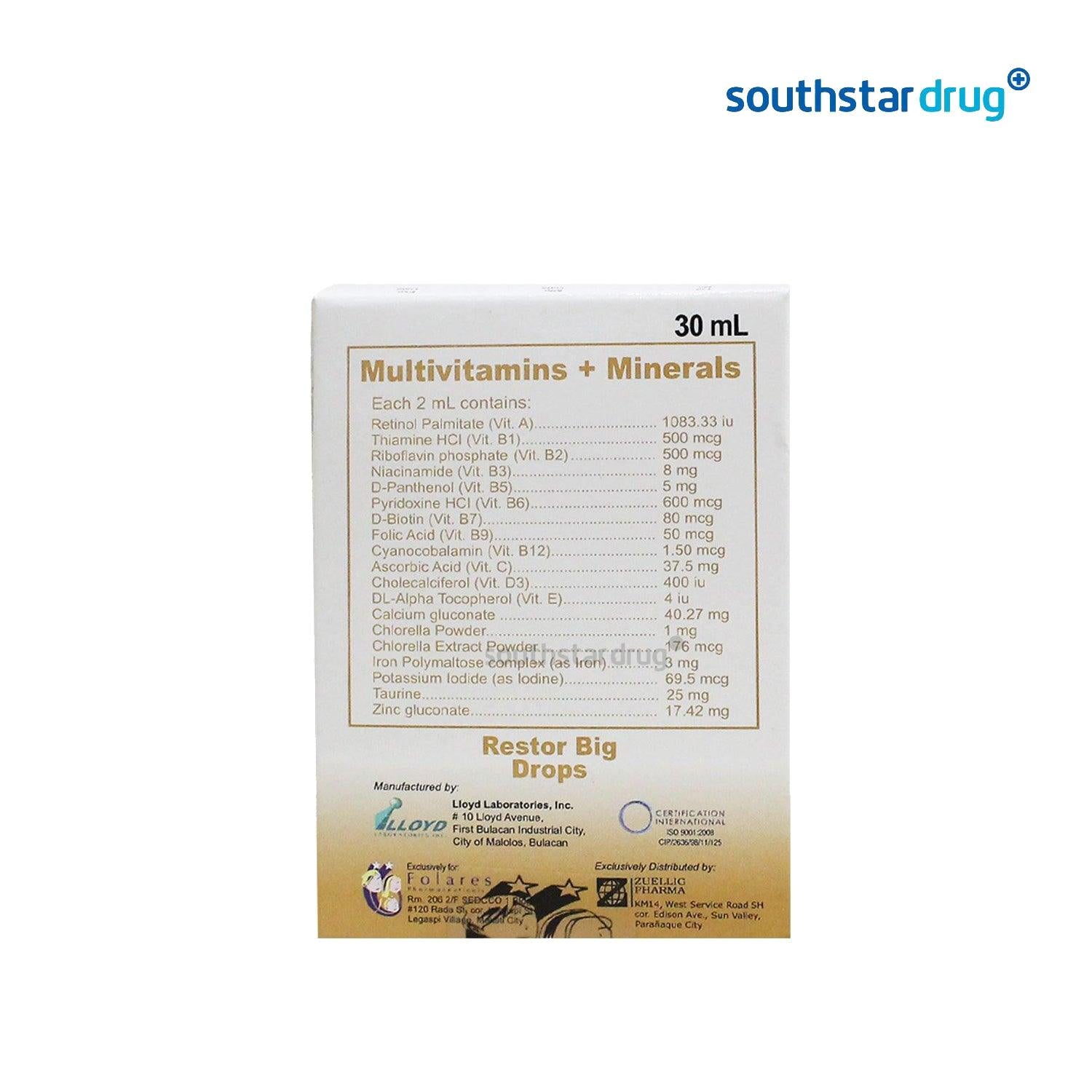 Restor Big 30 ml Drops | Lazada PH