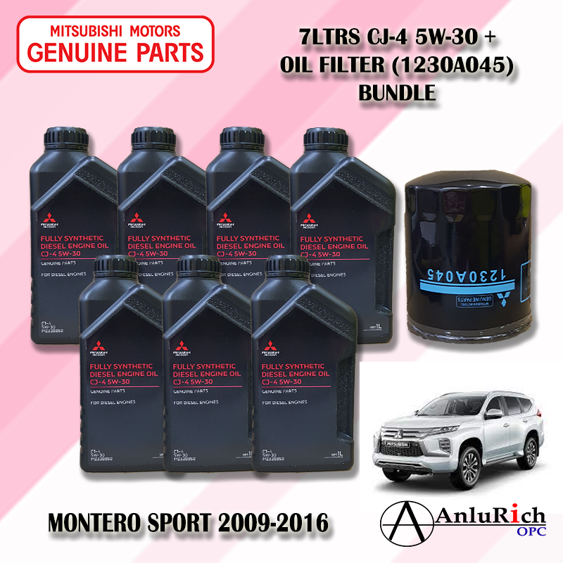 MITSUBISHI MONTERO SPORT 2009-2016 OIL CHANGE PACKAGE 7LTRS CJ-4 5W-30 ...