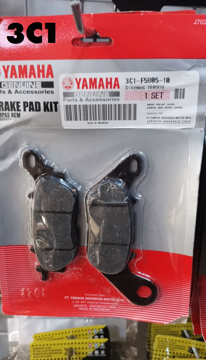 Genuine Yamaha 3C1 Brake Pad Rear NMAX v1 v2 / Soul i125 / Mio i125 ...