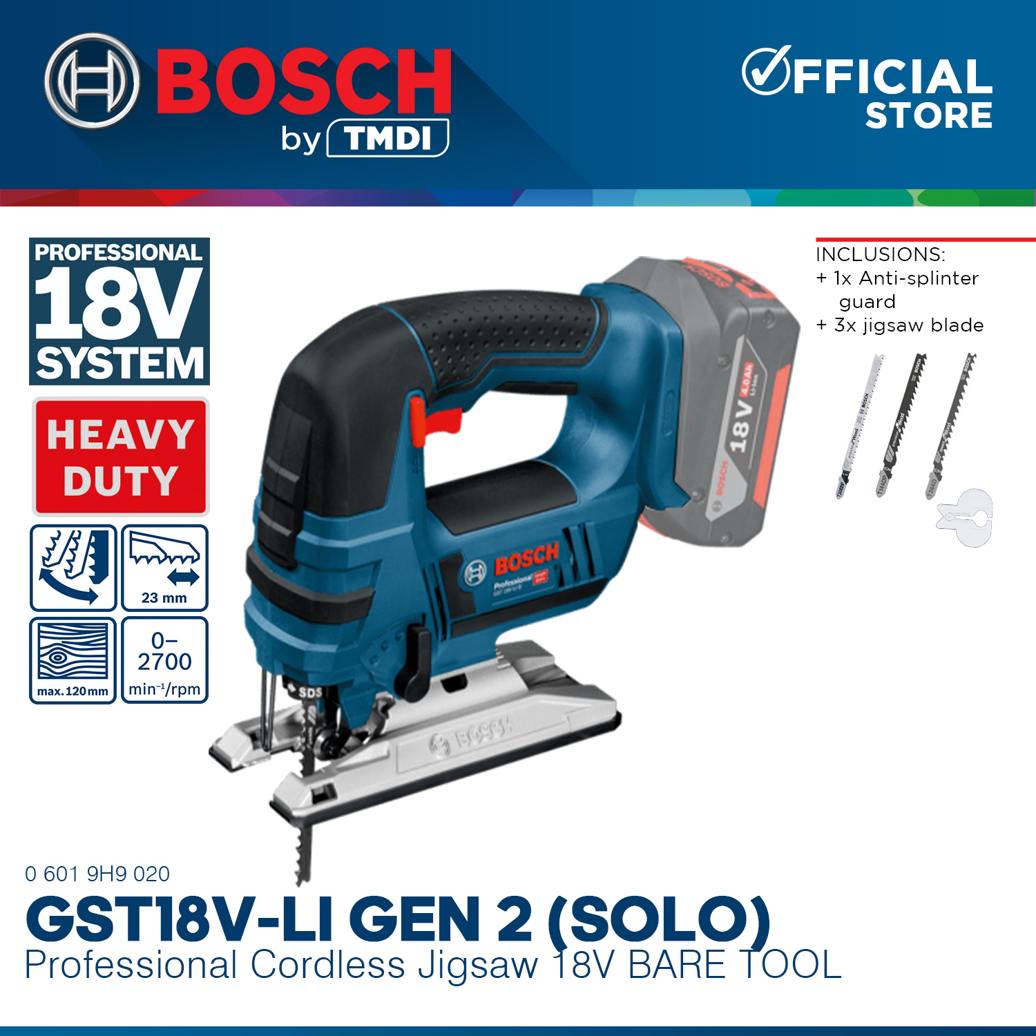 BOSCH Professional Cordless Jigsaw 18V Electric Jigsaw Wood Jig Saw ...