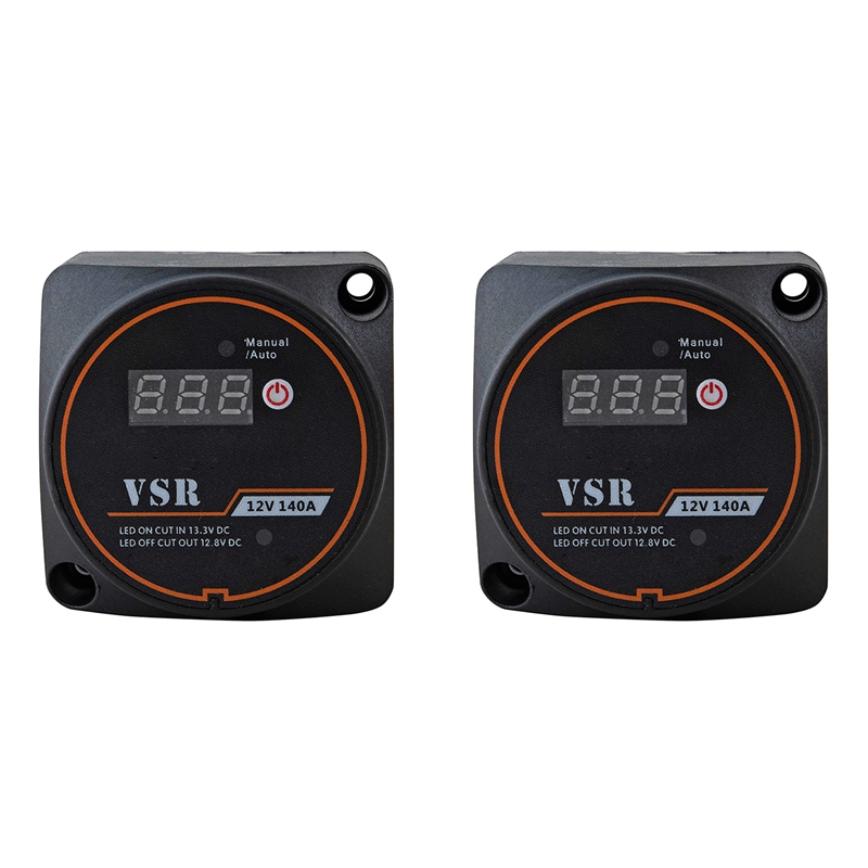 2X Digital Display 12V 140A Dual Battery Smart Isolator Voltage ...