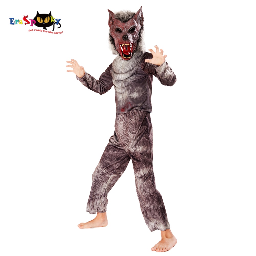 Eraspooky 3D Print Werewolf Costume Halloween Cosplay Party Outfit Mask ...