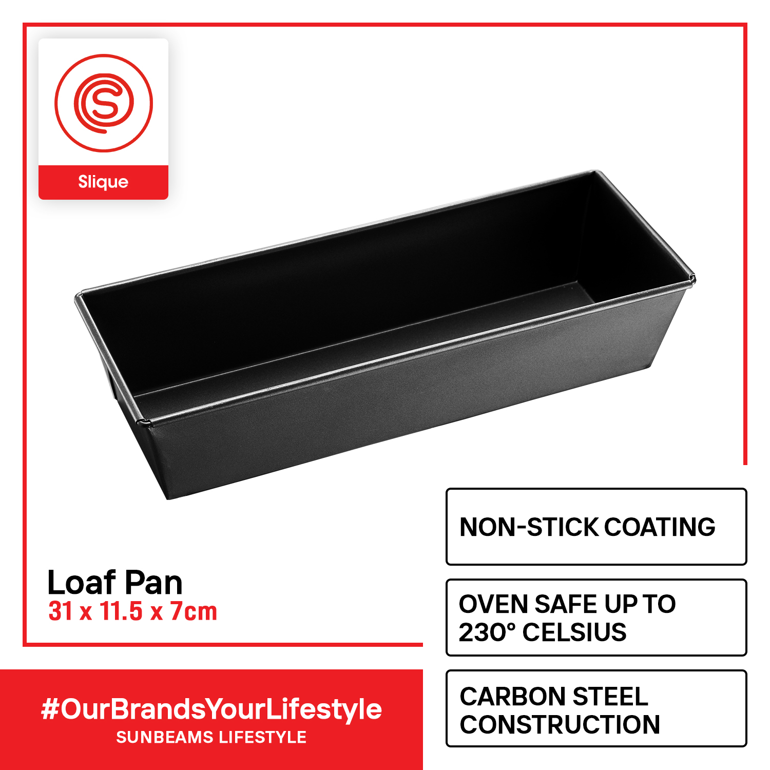 SLIQUE Premium Non-stick Loaf Bread Molder, Loaf Pan Molder, Baking Pan ...