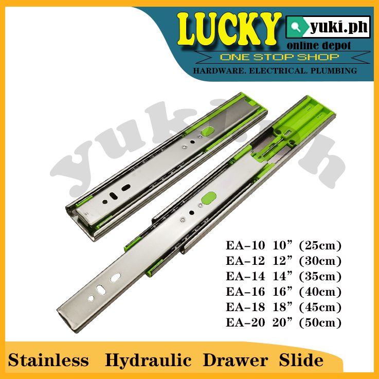 STAINLESS STEEL HYDRAULIC SOFT CLOSE DRAWER SLIDE (PAIRS) | Lazada PH