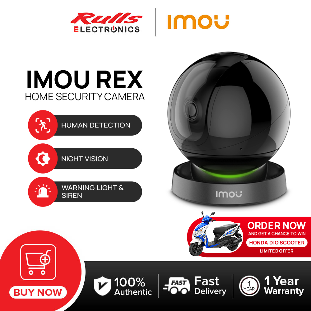 IMOU Rex Security Camera | Pan & Tilt for 360° Coverage | Smart ...