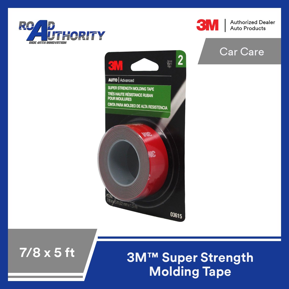 3M Double Sided Super Strength Molding Tape 7/8 x 5ft | Lazada PH