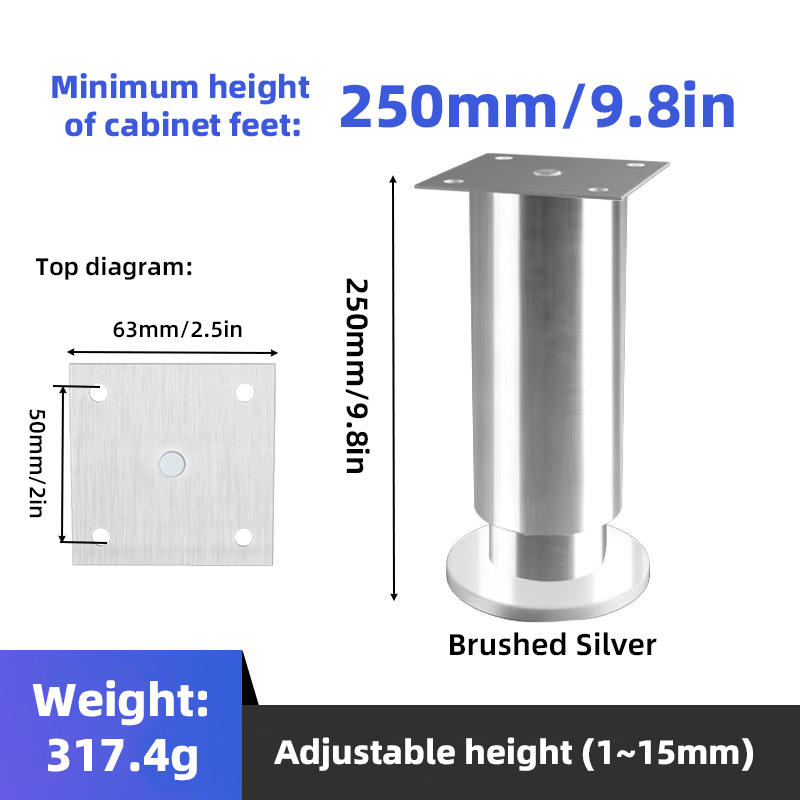 Adjustable Table Stand Metal Furniture Legs Stainless Steel Cabinet ...