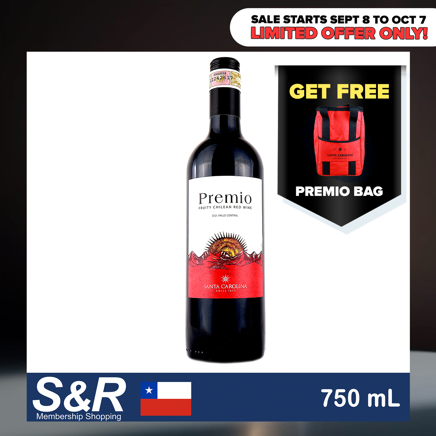 FREE Item Santa Carolina Premio Red 2018 750 mL | Lazada PH