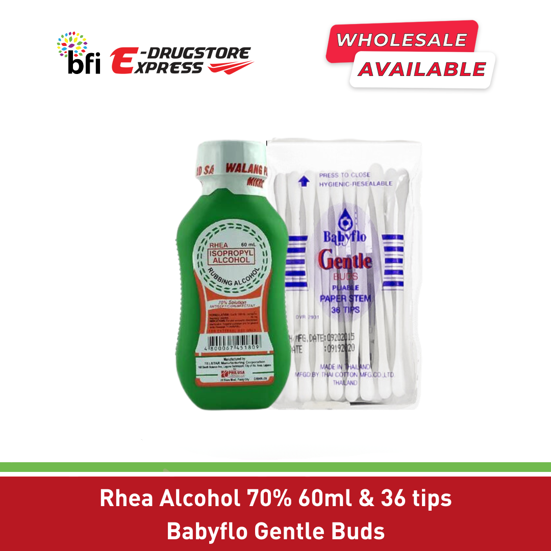 BFI - Drugstore Rhea Alcohol 70% 60ml + Babyflo Gentle Buds Paper 36 ...