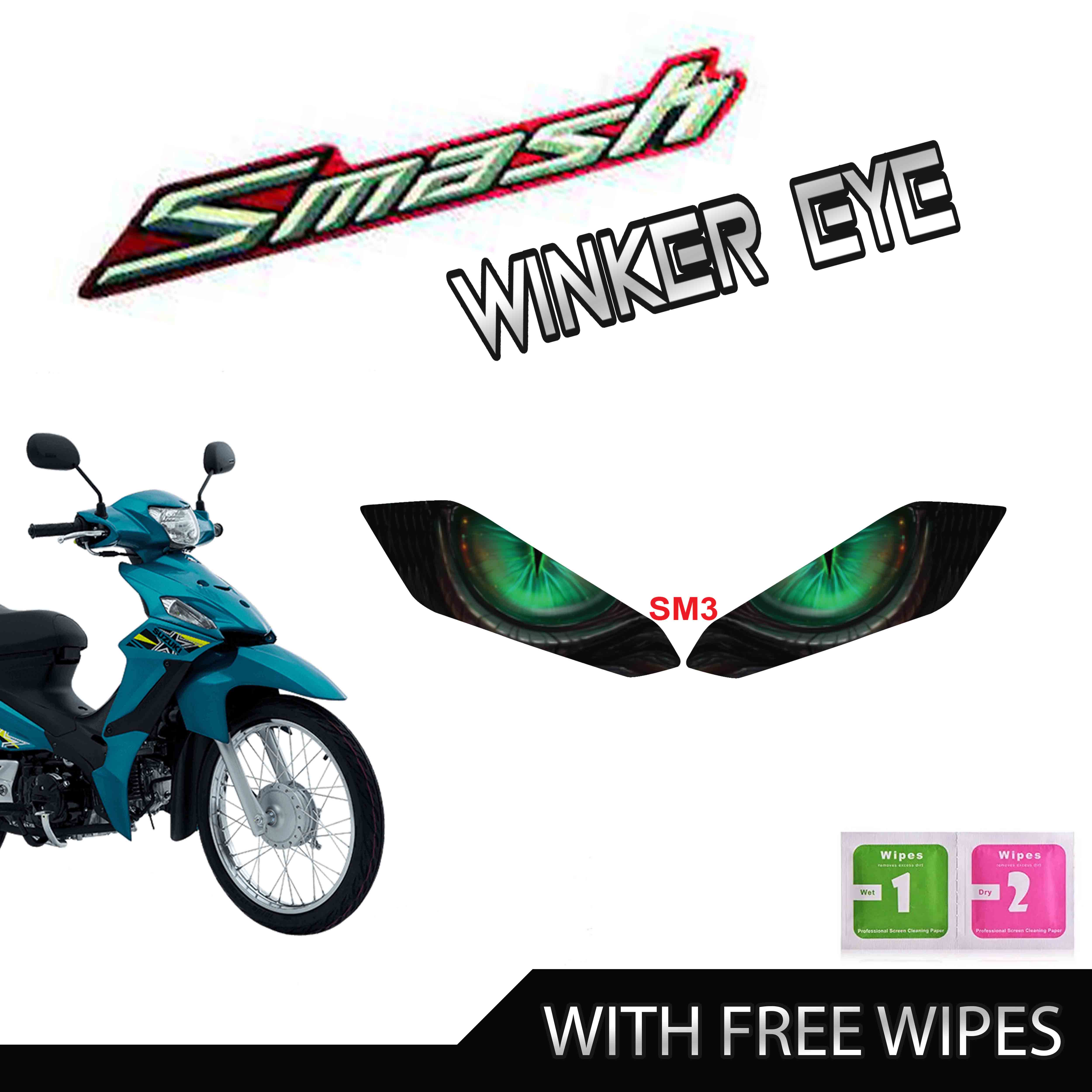 SUZUKI SMASH 115/125 NEW WINKER EYE STICKER/ TRANSPARENT/TRANSLUCENT ...
