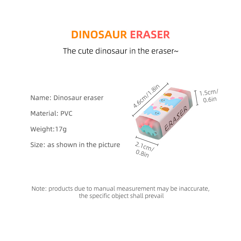1PCS Pencil Eraser For Kids Soft Cute Eraser Long Strip Eraser Student ...