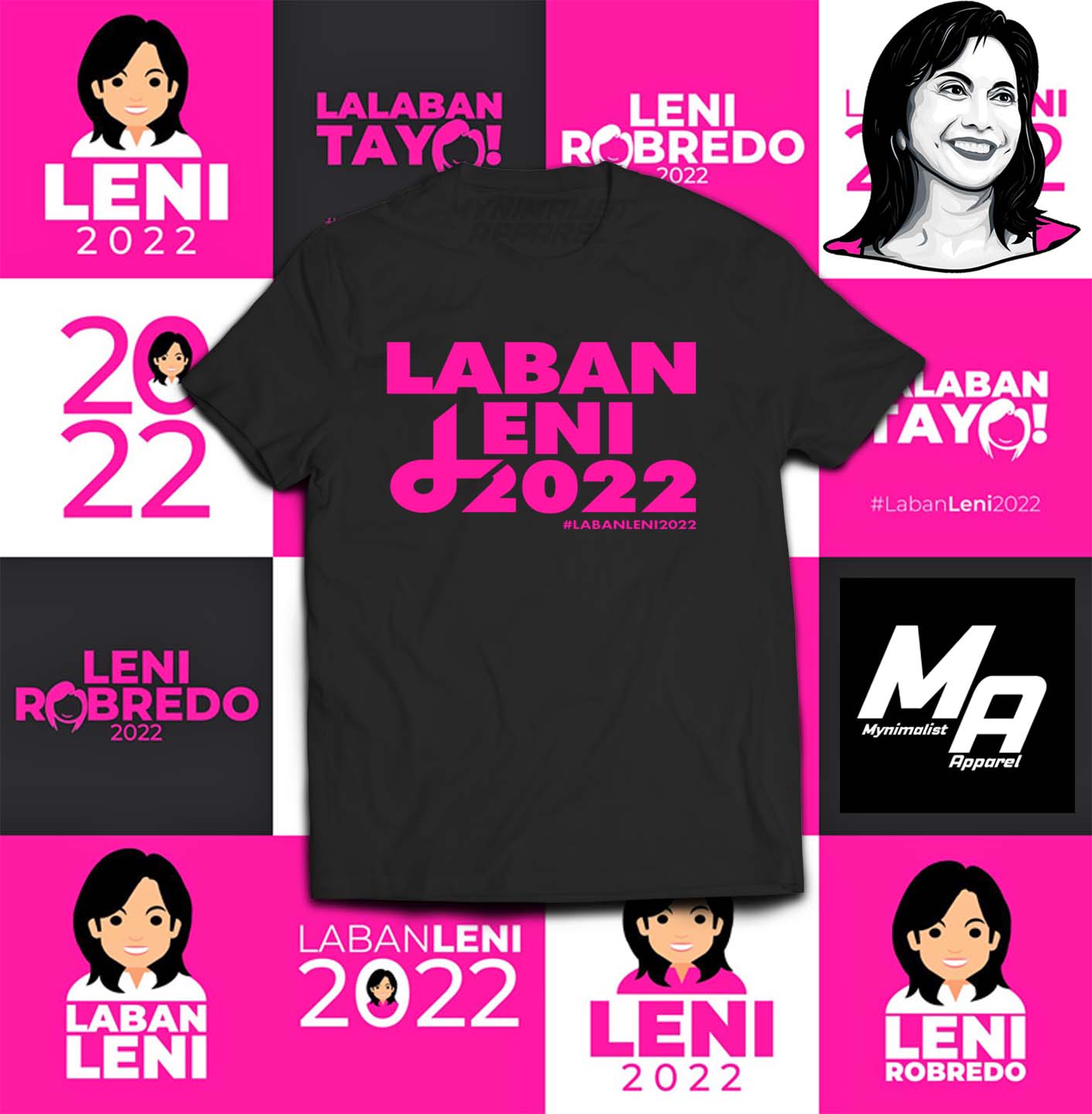 LABAN LENI 2022 RIBBON LENI ROBREDO Graphic Election Shirt for KIDS AND ...