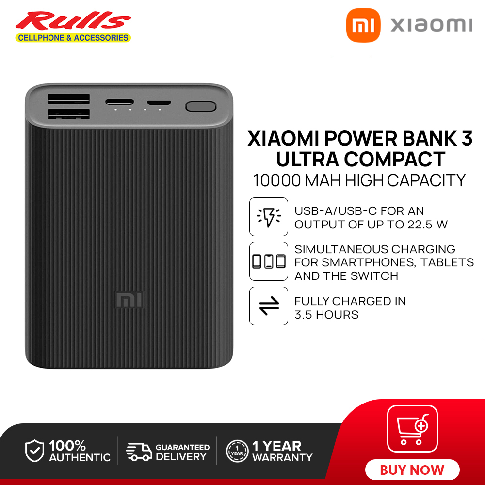 Xiaomi Mi 10000mAh Power Bank 3 Ultra Compact | Compact / Portable ...
