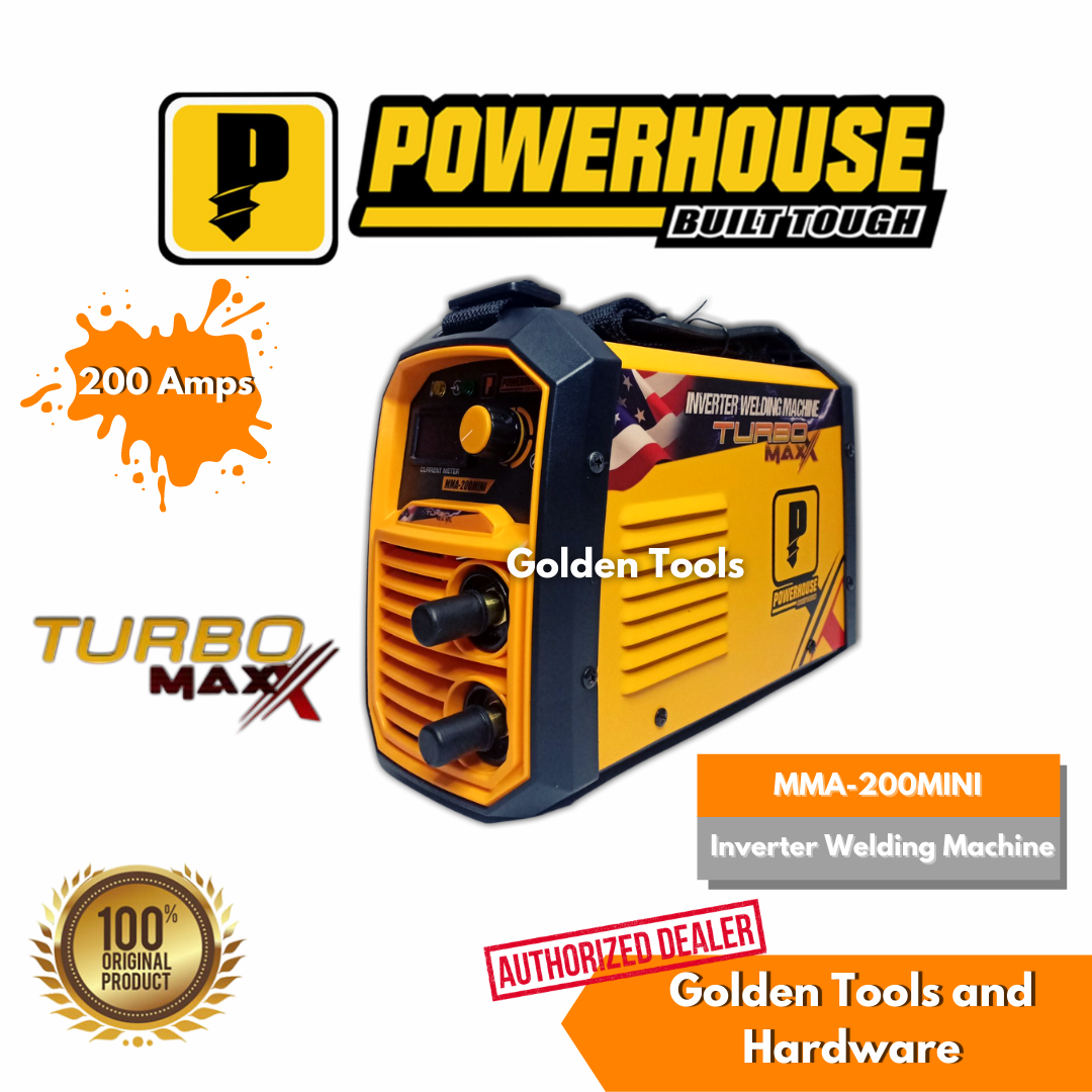 POWERHOUSE TURBOMAXX MMA-200MINI Portable Inverter Welding Machine 200 ...