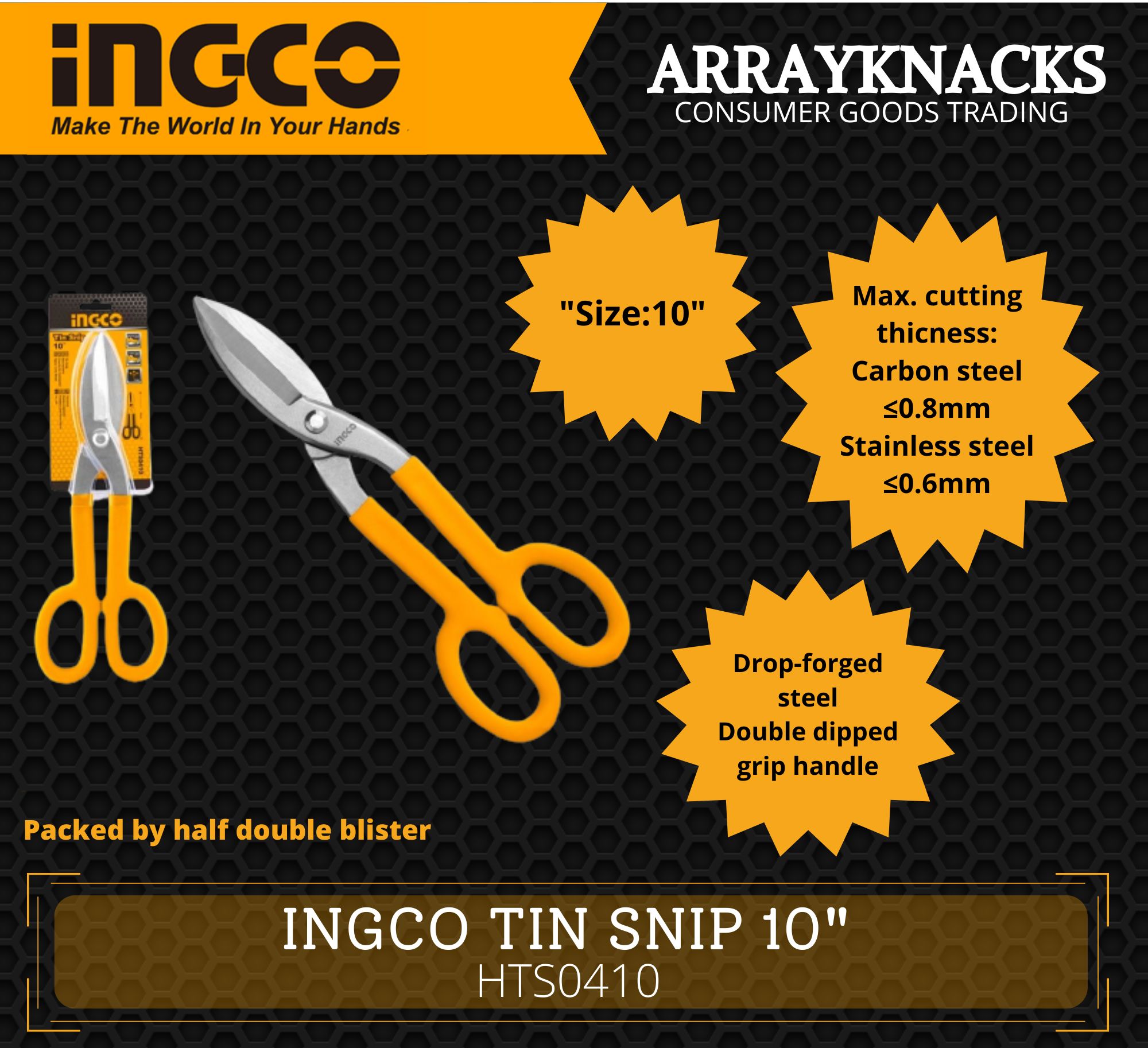 INGCO Tin Snip 10" (HTS0410) | Lazada PH