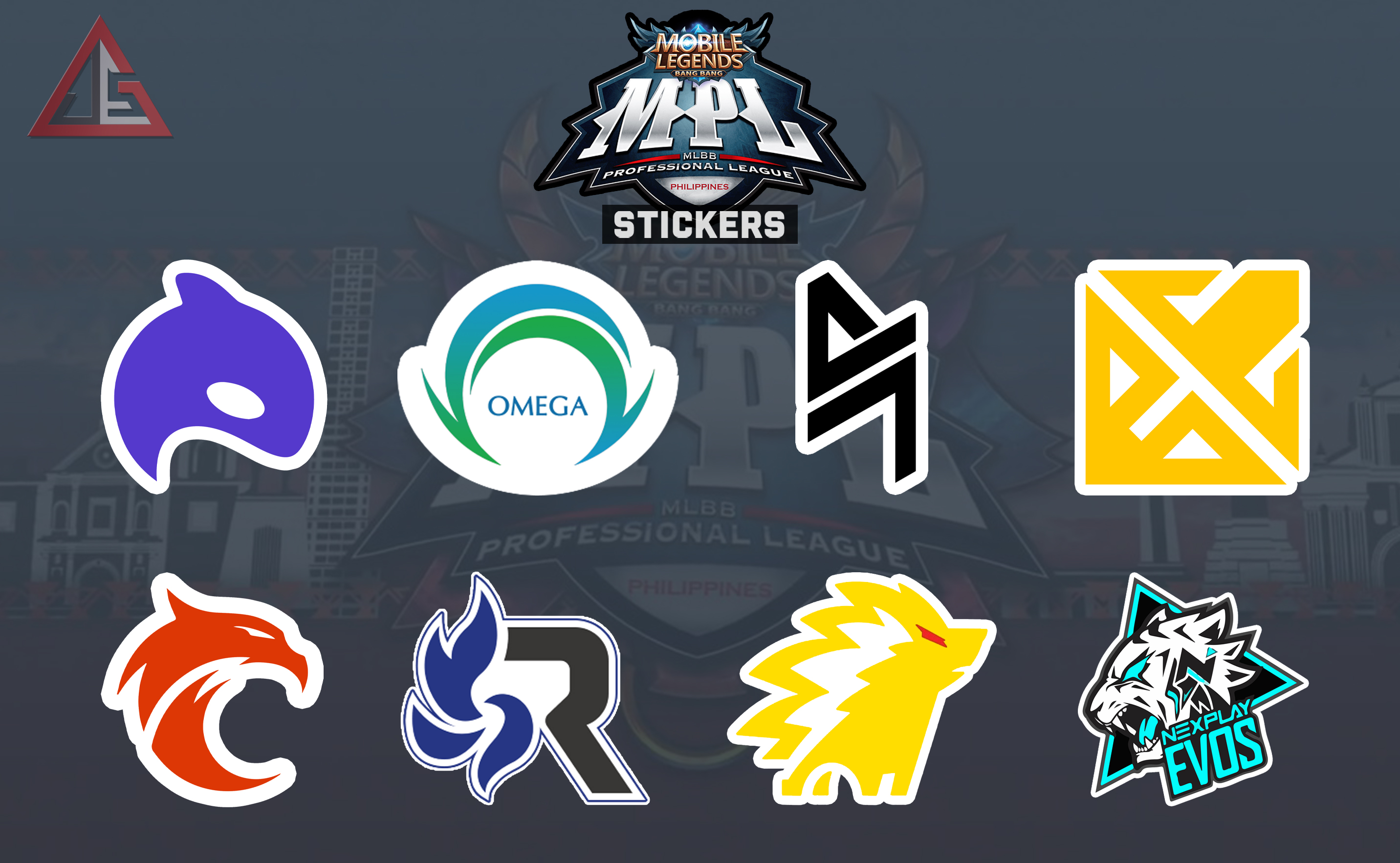 MPL PH S9 TEAM STICKERS v.2 - OMEGA, NEXPLAY, BREN, BLACKLIST, ONIC ...
