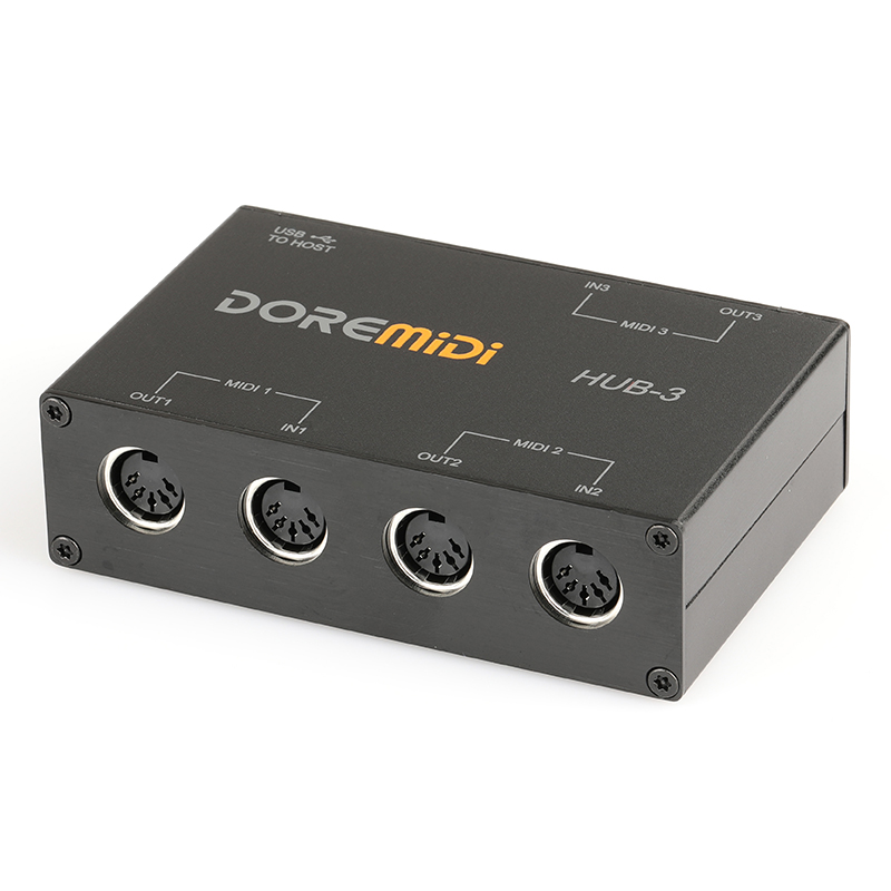 DOREMiDi HUB-3 MIDI 3X3กล่อง USB MIDI อินเทอร์เฟซ MIDI กล่อง MIDI ตัวแปลงอะแดปเตอร์คอนโทรลเลอร์ ...