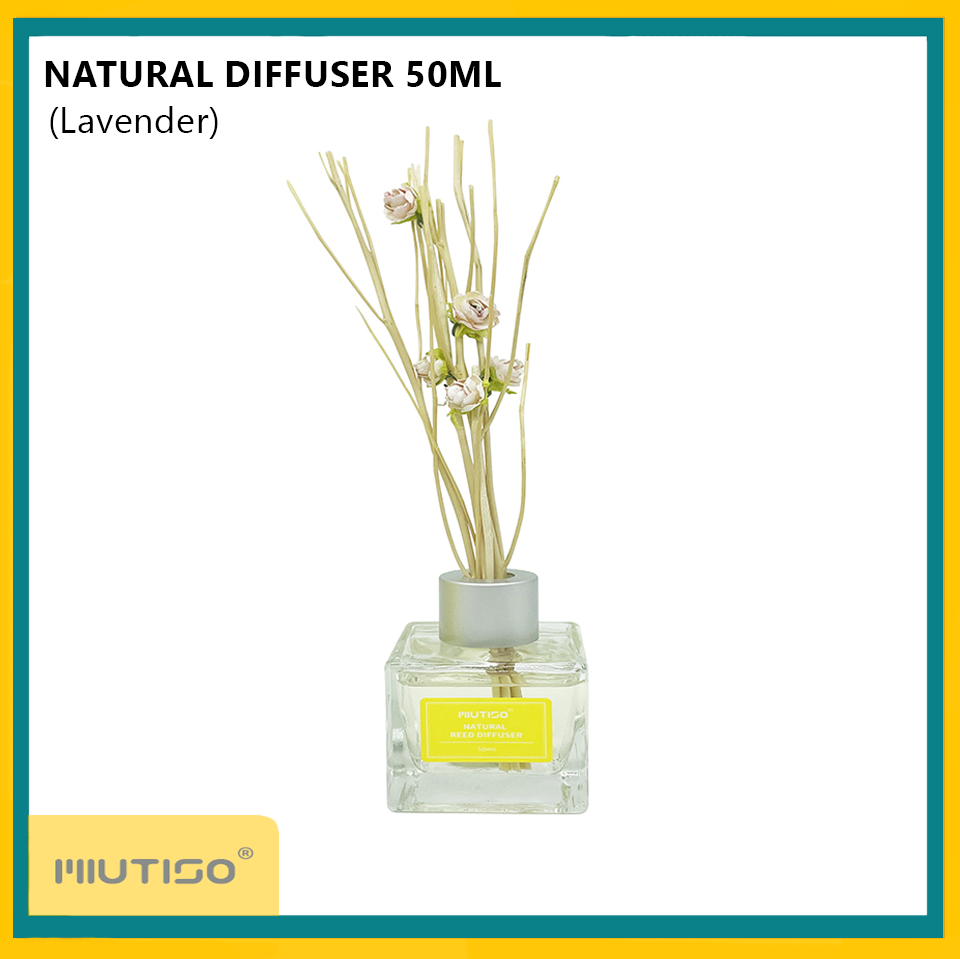 Miutiso Natural Reed Diffuser 50ml with Sticks All-Natural Essential ...
