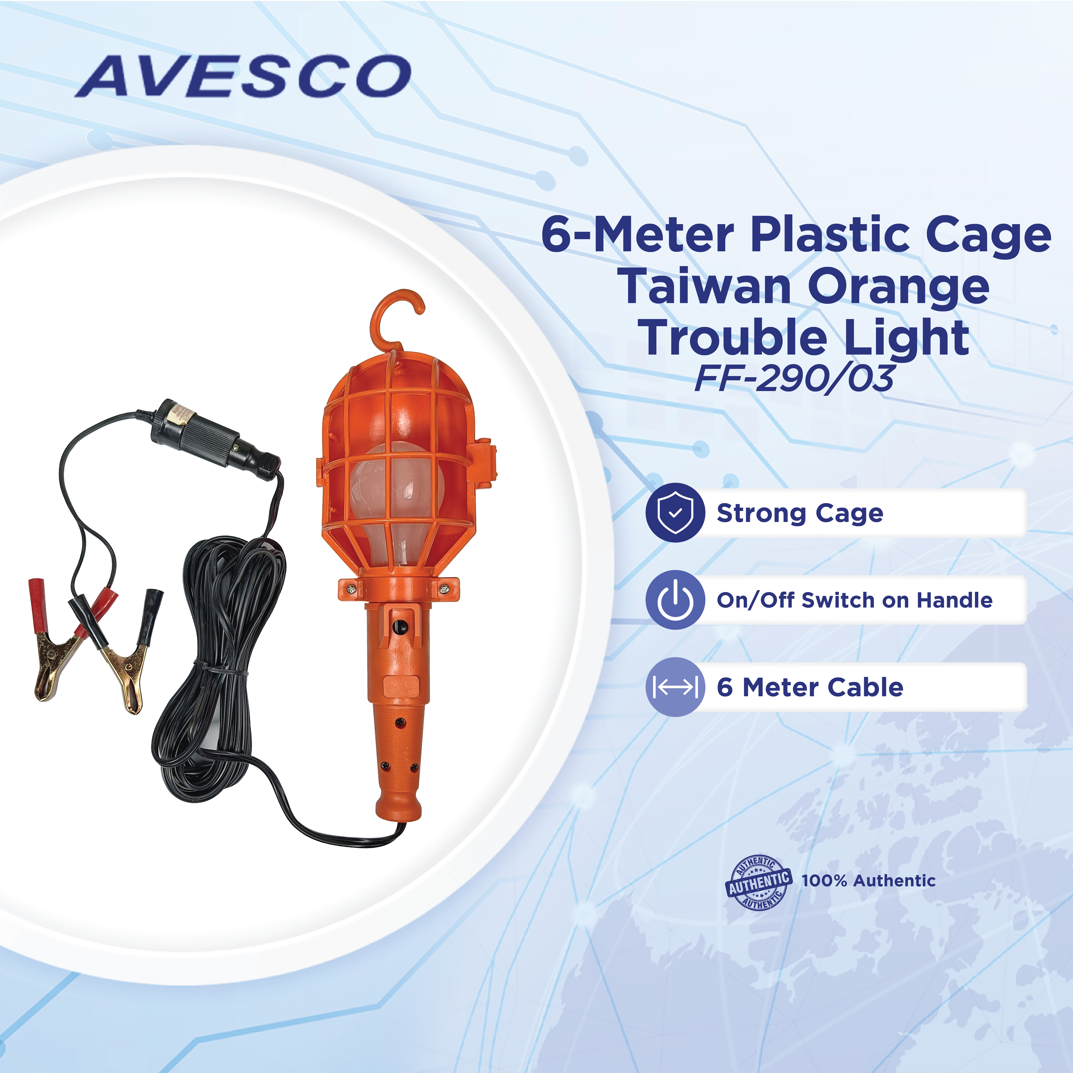 Heavy Duty Trouble Light Working Lamp | 6-Meter Plastic Cage | FF-290/ ...