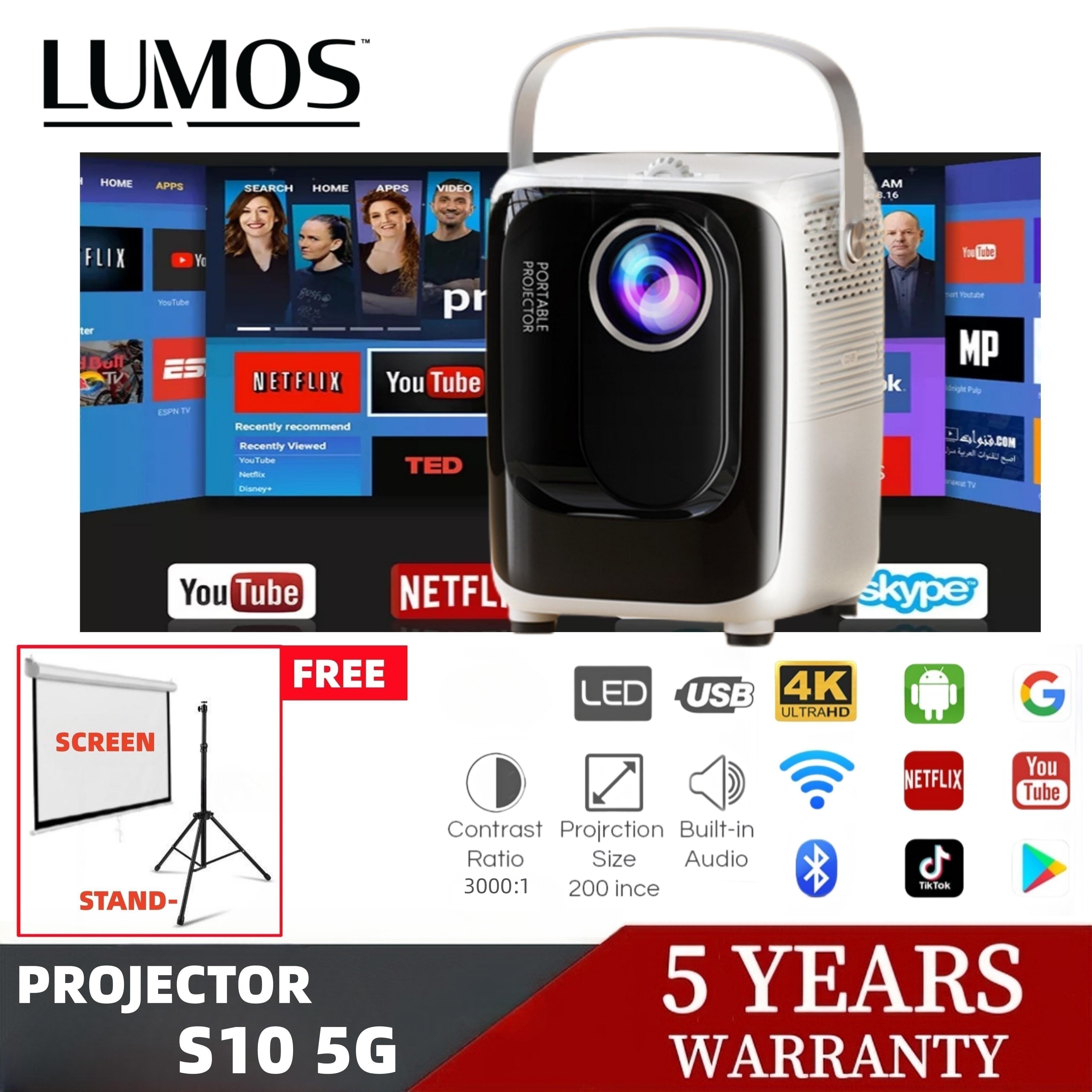Projector S10 Portable Smart Mini 4K UHD LED Projector OS Android WiFi ...