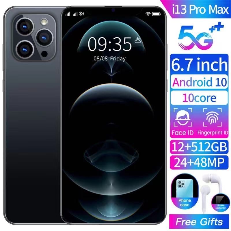 phone i13pro/i12 pro Global Version Google Play Android11.0 OS 6.6inch ...