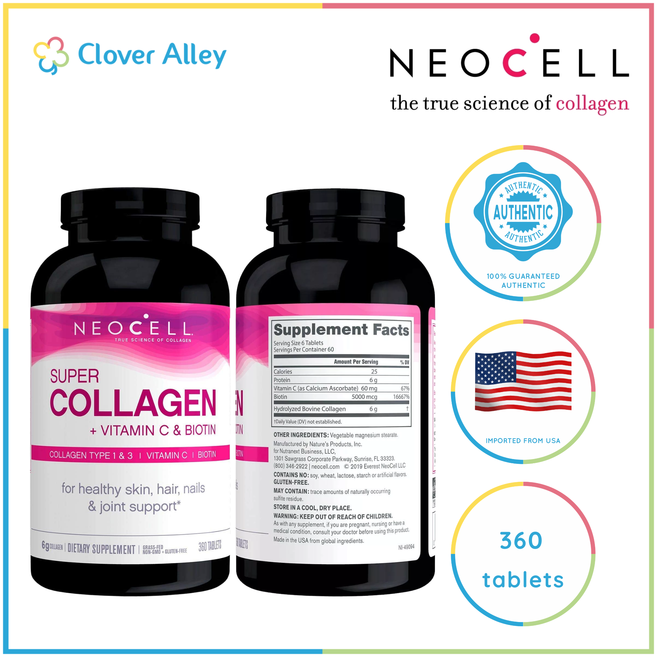 Neocell Super Collagen +C with Biotin, 360 tablets (07/2025 Expiry ...