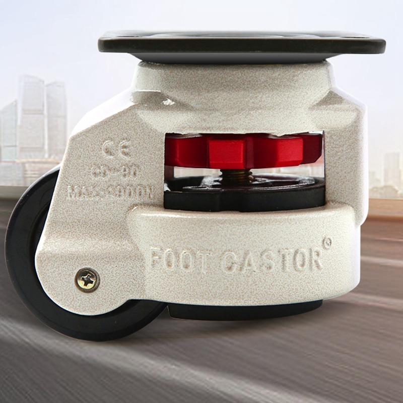 Rubber Foot Foot Level Adjustment Equipment Cart Caster 60Kg Load ...