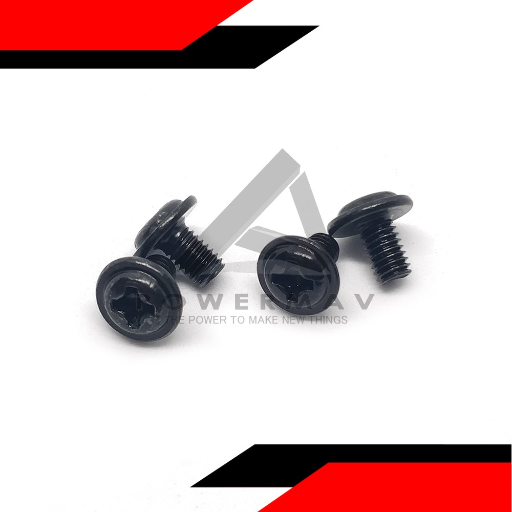 4pcs m3x5 black screw hat type phillips screwdriver for computer case ...