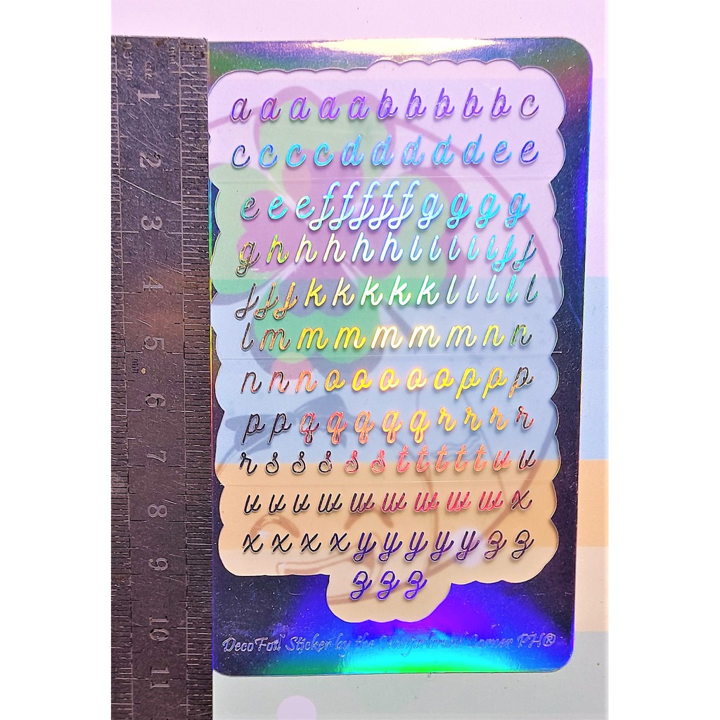 Cursive Holographic Gold and Silver DecoFoil Letter and Alphabet ...