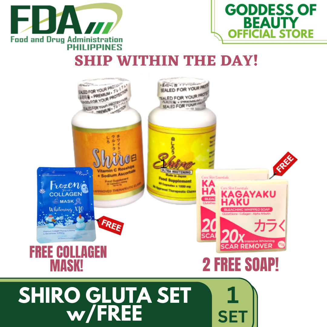 SHIRO GLUTA SET COLLAGEN KAGAYAKU SOAP AND COLLAGEN MASK miMAGIC SHIRO ...
