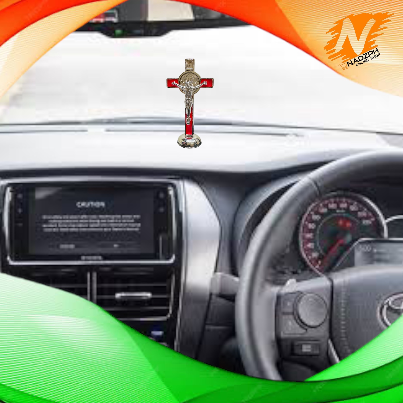 Jesus Christ Car Interior Display Protection Crucifix Devotee Cross ...