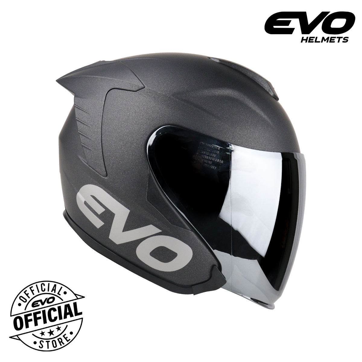 EVO RX-5 Plain Half Face Dual Visor Helmet with Free Clear Lens | Lazada PH